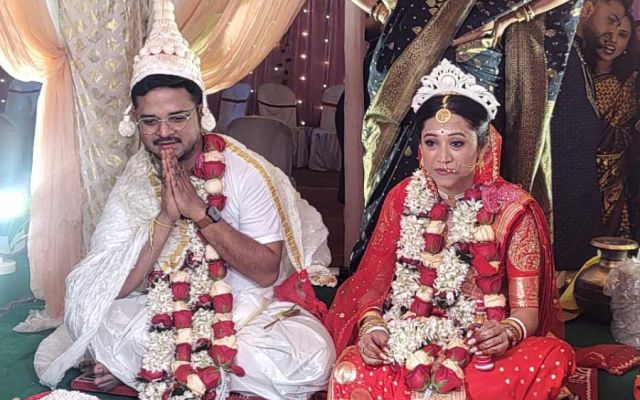 Tollywood Actor Satyam Bhattacharya Ties The Knot With Saswati Sinha In ...